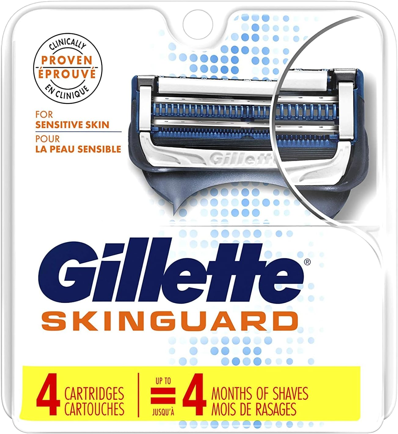 Gillette SkinGuard blades 4 pack - ZOTO